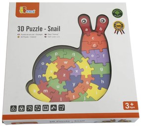 3D Puzzle - Šnek s písmenky
