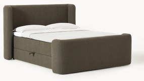 Kontinentální bouclé postel's úložným prostorem Perla