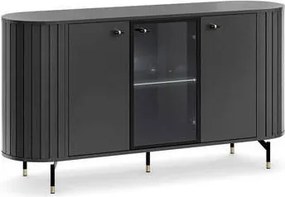 XXXLutz KOMODA, černá, barvy zlata, 150,1/81/40 cm Milino - Komody na nožičkách - 002238000712