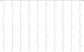 Hobby Line LED světelný závěs do okna, 200 × 100 cm, ledově bílá, 100 diod, čirý kabel, IP20 do interiéru, prodlužovací