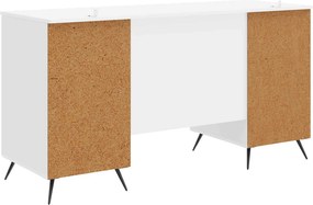 Stůl Bílá s vysokým leskem 142,5 x 50 x 75 cm Kompozitní dřevo 3414634