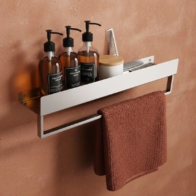 Rea Rea, koupelnová police 45cm, SF01, broušená ocel, REA-47000