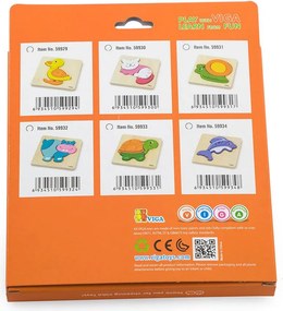 Dřevěné puzzle pro nejmenší Viga Rybka