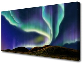 Obraz na plátně Polární Záře Krajina 120x60 cm