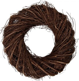Hnědý ratanový věnec Riet IV XS – 30x8 cm