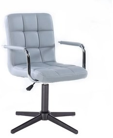 LuxuryForm Židle VERONA na černém kříži - šedá