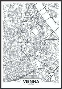 DecoKing - Nástěnný plakát - Map - Vídeň