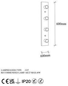 Nástěnné svítidlo ve zlaté barvě Mirro – Opviq lights