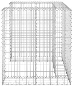 vidaXL Gabionová zástěna pro popelnici pozinkovaná ocel 110x100x110 cm