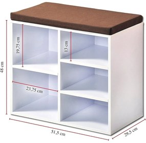 Kesper 15915 Botník s podsedákem, bílá, 51,5 x 48 x 29,5 cm