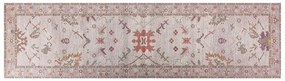 Bavlněný koberec 80 x 300 cm béžový YANOBA Beliani