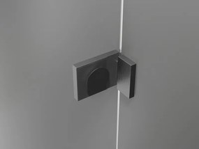 Mexen Lunar, výklopný sprchový kout pravý 100 x 100 cm, 8mm čiré sklo, profil grafit broušený, 834-100-100-66-00-P