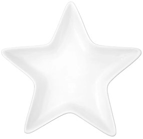 Bílá keramická miska ve tvaru hvězdy White Star - 15*15*2 cm