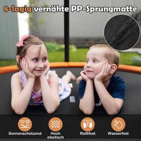 Costway Trampolína venkovní se žebříkem kulatá zahradní