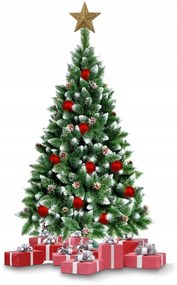 Vánoční stromek s imitací sněhu na větvičkách o výšce 220 cm