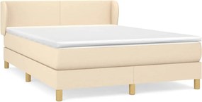Box spring postel s matrací krémová 140x190 cm textil 3126642