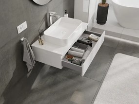 Mexen Orio, koupelnová skříňka 90 cm, 1 zásuvka, bílá lesklá, 91A10-09023-1-BF00