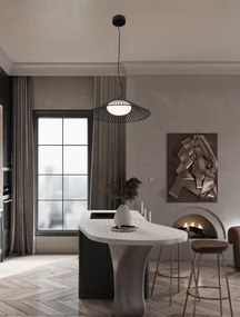 LED černá designová svítilna Brume