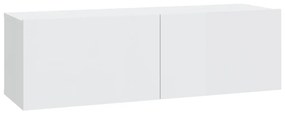 8dílný set TV skříněk bílý s vysokým leskem kompozitní dřevo - Default Title