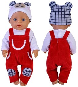 Oblečky pro panenky Baby Born a American girl (43-45) cm, mix druhů Barva: červená B
