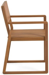OnaDnes -20% Hnědá dřevěná zahradní židle Kave Home Emili
