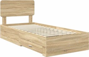 Rám postele se zásuvkou Sonoma dub 75 x 190 cm Kompozitní dřevo 3412438