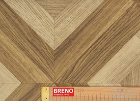Breno PVC STARTEX / SAFETEX Helmsley 646M - světlé a tmavé dřevo, šíře 100 cm