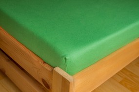 Prostěradlo Jersey 180x200 Tmavě zelená 100% bavlna