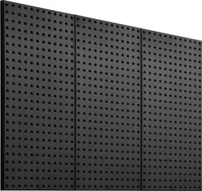 Kovové děrované panely 3 panely 61 × 30,5 cm nástěnný organizér pro garážové nářadí