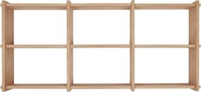 Patrová police z dubového dřeva v přírodní barvě 37 cm Grid – OYOY Living Design