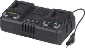 Riwall PRO RAC 420 2x20V TWIN - dvojitá rychlonabíječka pro aku baterie 20 V / (4,5 A
