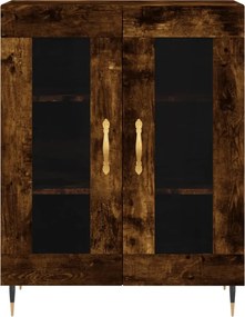 vidaXL Skříň highboard 69,5 x 34 x 180 cm kompozitní dřevo [3198262] Barva: Černá