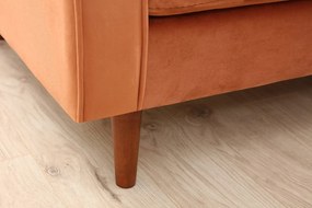 Designová sedačka Jarmaine 175 cm oranžová
