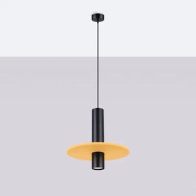 Sollux SL.1883 - Lustr na lanku PELTA 1xGU10/10W/230V černá/žlutá