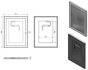 Sapho LUMINAR zrcadlo s LED osvětlením v rámu 600x800mm, chrom NL557