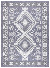Dywany Łuszczów Kusový koberec Sion Sisal Aztec 3007 blue/pink/ecru – na ven i na doma - 140x190 cm