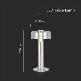 LED Stmívatelná dobíjecí stolní lampa LED/1W/5V 3000K 1800 mAh zlatá
