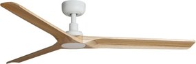 FARO 33810 HEYWOOD L stropní ventilátor, bílá/světlé dřevo s DC motorem - FARO