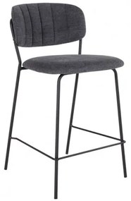 Barová židle ALICANTE tmavě šedá, černá podnož House Nordic 1001465