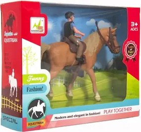 TEDDIES Kůň se žokejem / Figurky / Plast / 15 cm / od 3 let