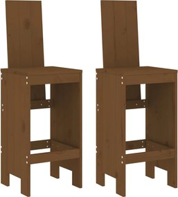 3dílný zahradní barový set medově hnědý masivní borové dřevo 3157766