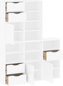 Boční skříňky 5 ks "ODDA" Bílá 40x24x79 cm Borovicový masiv 3365367