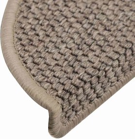 Samolepící nášlapy na schody vzhled sisal 15 ks 56x17x3 cm 326866