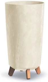 PRO Květináč GRACIA TUBUS SLIM BETON EFFECT 23,9 cm pískový
