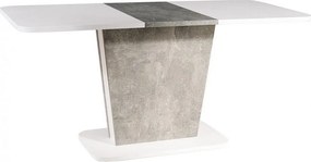 Casarredo - Komfort nábytek Jídelní stůl CALIPSO rozkládací 110x68 šedá beton/bílá mat