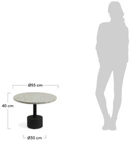 Šedý příruční stolek Kave Home Melano