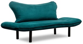 Designová rozkládací pohovka Wenda 140 cm petrolejová
