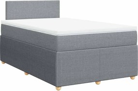 Box spring postel s matrací světle šedá 120 x 200 cm textil 3289716