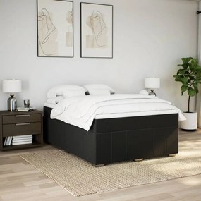 Box spring postel s matrací černá 140 x 190 cm textil 3285472