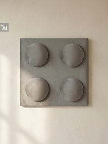 Sinsay - Sametový čalouněný panel ve tvaru kostky - šedá